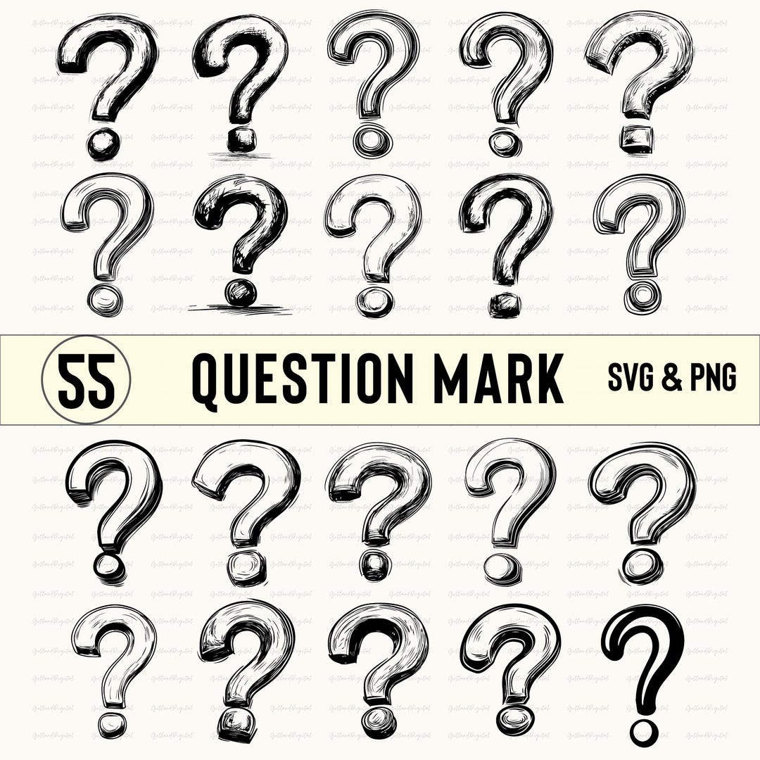 Question Mark Svg Bundle, Question Mark Silhouette, Question Mark ...