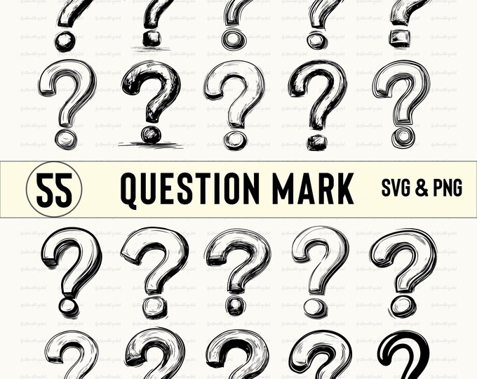 Question Mark Clipart, Decorative Question Mark Graphics, Teacher Clip ...