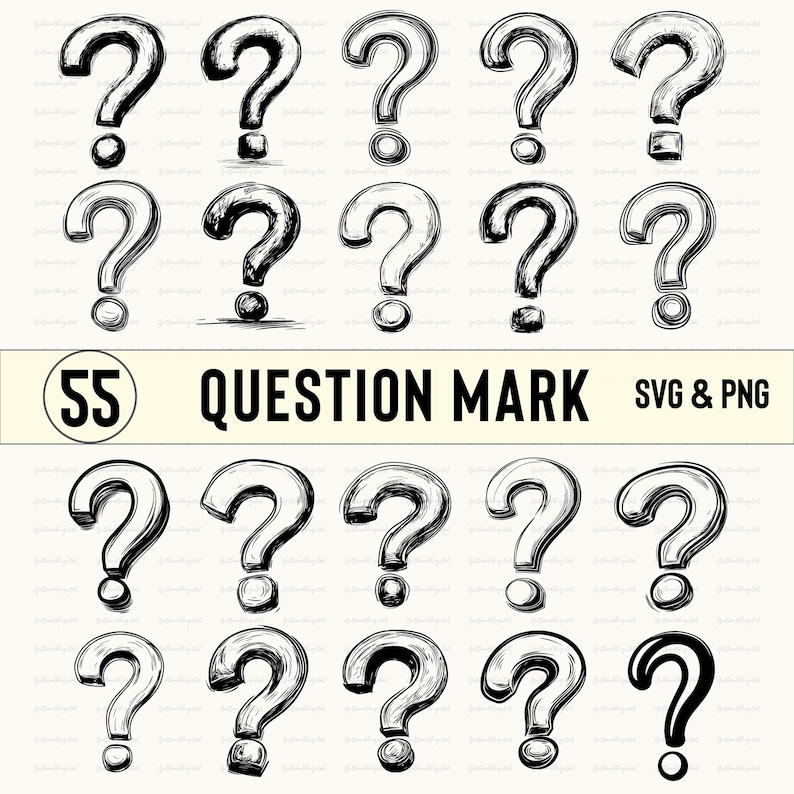 Question Mark Svg Bundle, Question Mark Silhouette, Question Mark ...