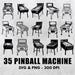Pinball Machine Svg Bundle, Pinball Machine Silhouette Set, Pinball ...