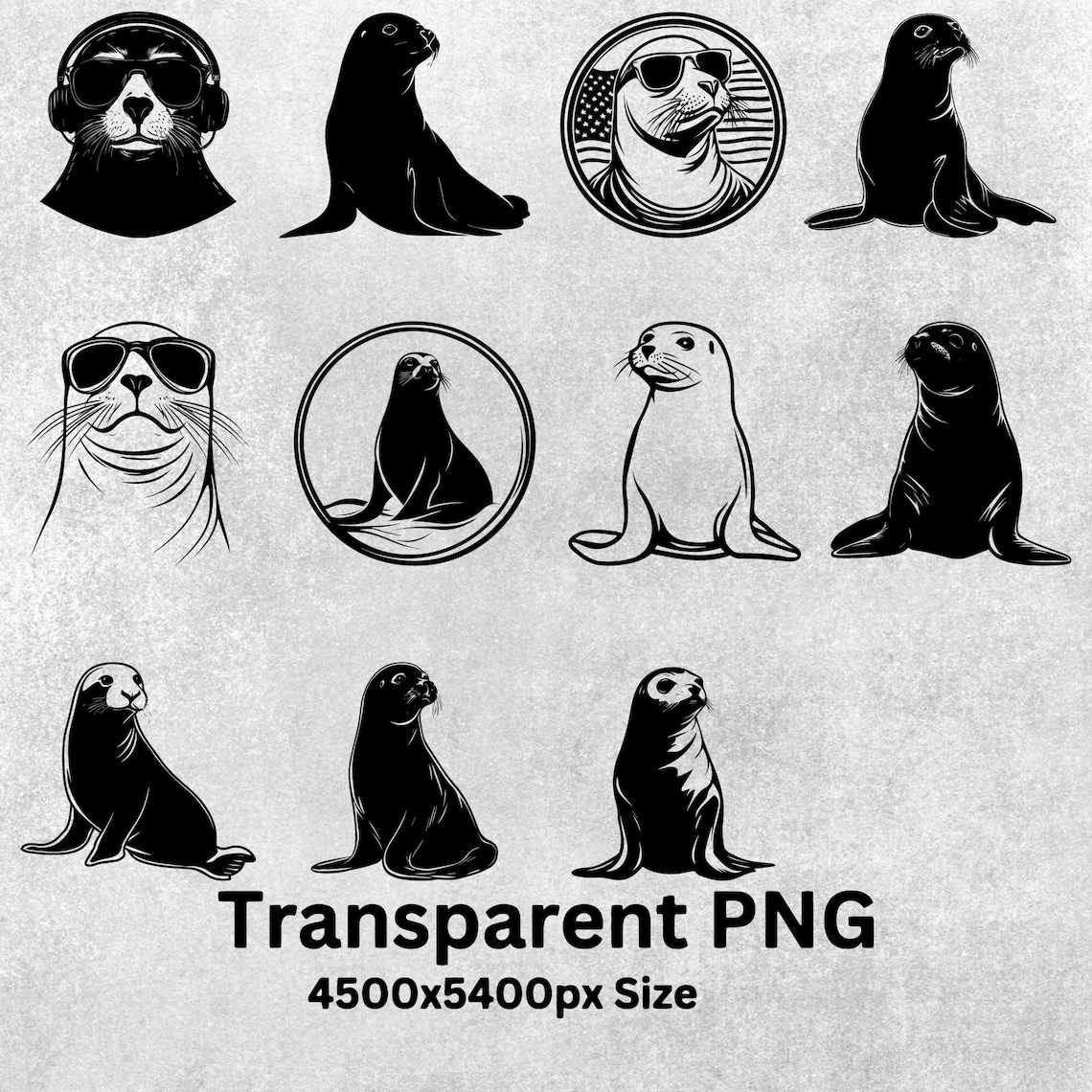 Seal Svg Png, Seal Clipart, Seal Silhouette, Seal Decal, Seal Vector ...