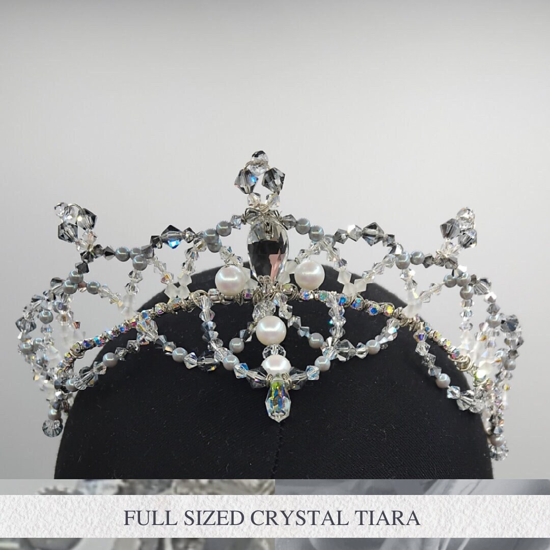 Handmade Ballet Tiara/handmade Crystal Tiara/silver Tiara/dance ...
