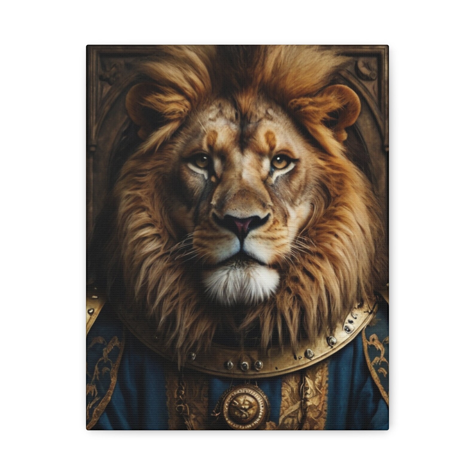 Medieval Throned Lion Portrait Wall Art Home Wall Decor - Etsy