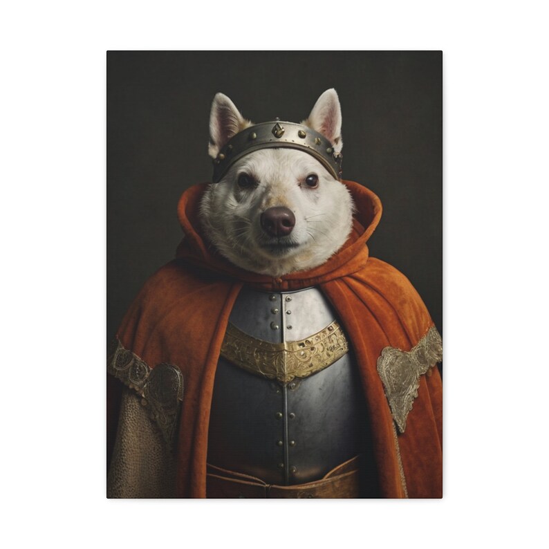 Medieval Dog Armour Portrait Wall Art Home Wall Decor - Etsy