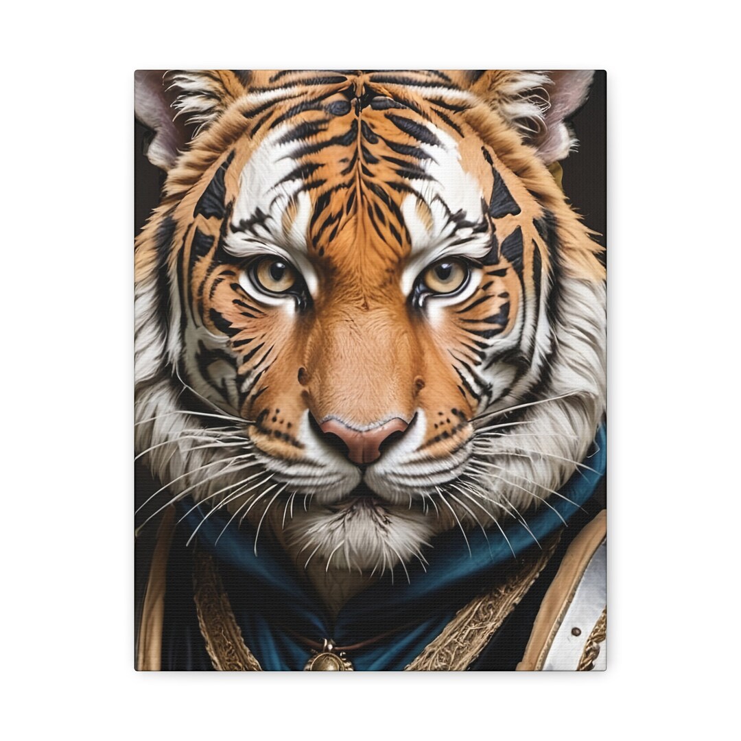 Medieval Tiger Portrait Wall Art Home Wall Decor - Etsy