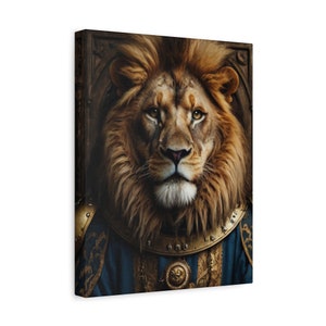 Medieval Throned Lion Portrait Wall Art Home Wall Decor - Etsy