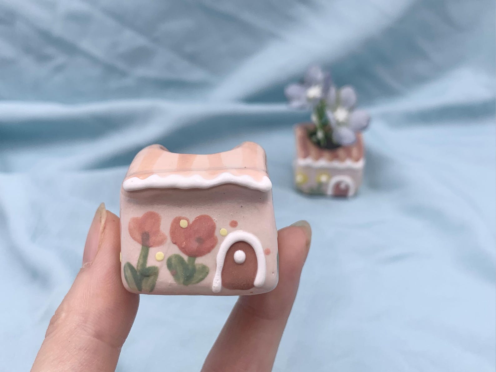 Miniature Ceramic House Vases for Table Decor, Handmade Small Pottery ...