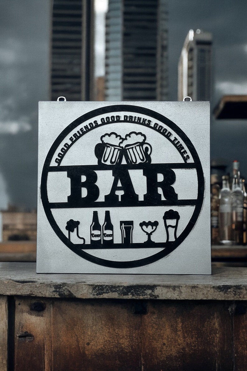 Bar Sign Square Background - Etsy