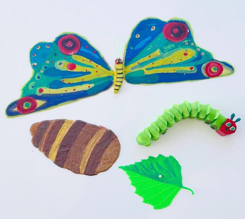 Hungry Caterpillar Story Set | Tuff Tray Sensory Play Food Props - Etsy UK