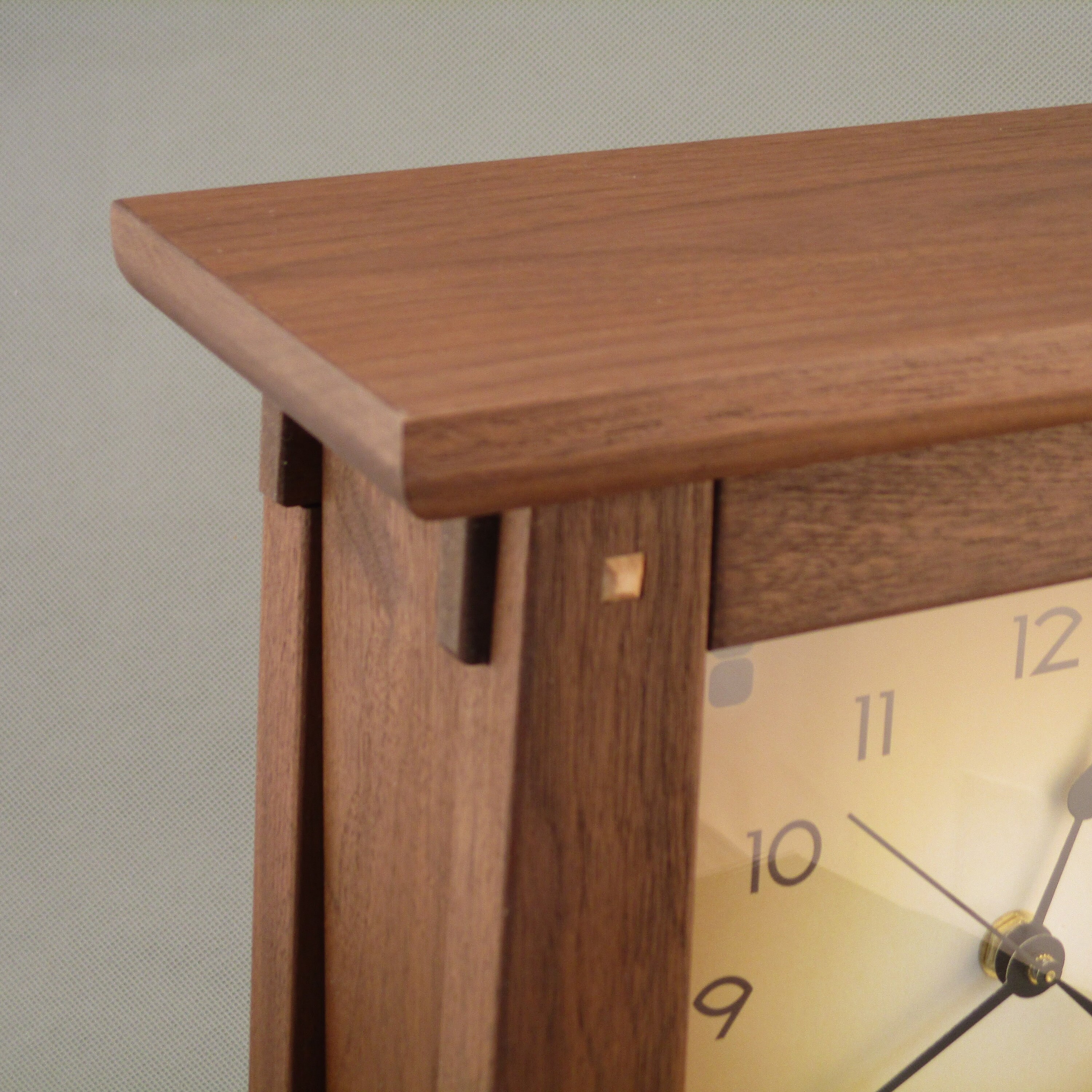 Arts & Crafts Clock Made in Rich Black Walnut With Maple Pegs. - Etsy