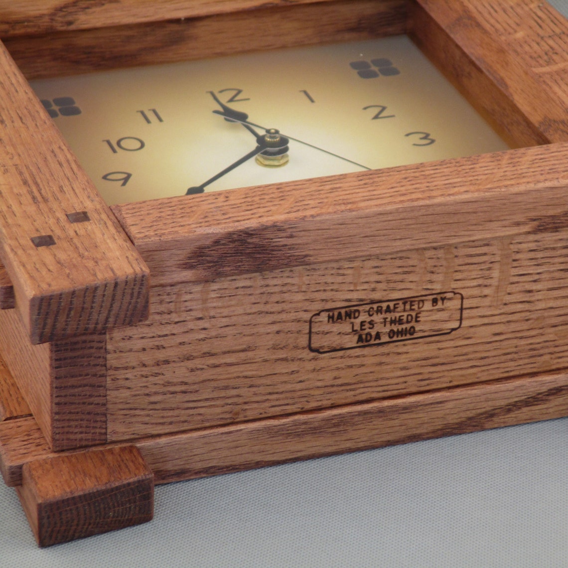 Arts & Crafts Clock Made in Characteristic Quarter Sawn Oak - Etsy