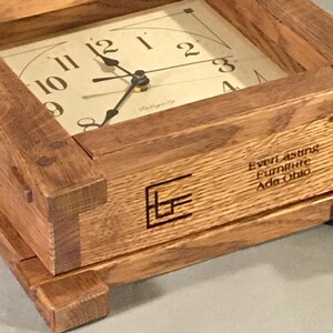 Arts & Crafts Clock Made in Characteristic Quarter Sawn Oak Wood With ...