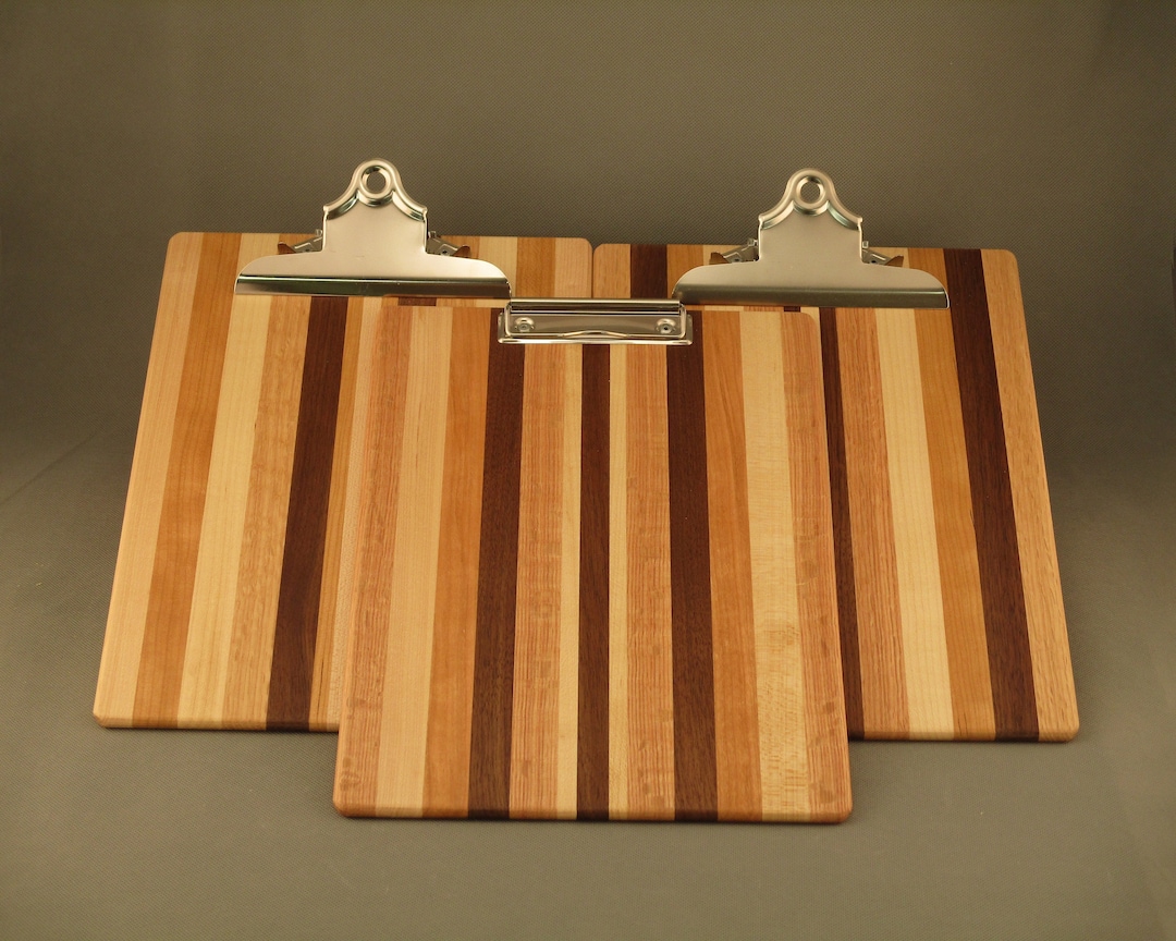 Hand-crafted Large Hardwood Clipboard: Walnut, Cherry, Oak & Maple - Etsy