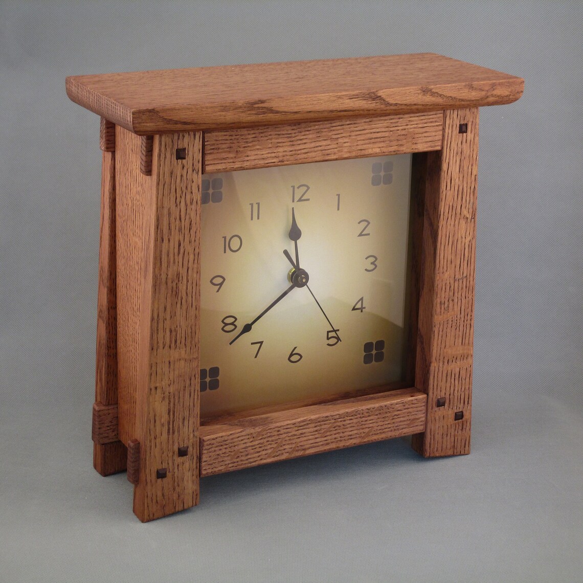Arts & Crafts Clock Made in Characteristic Quarter Sawn Oak - Etsy