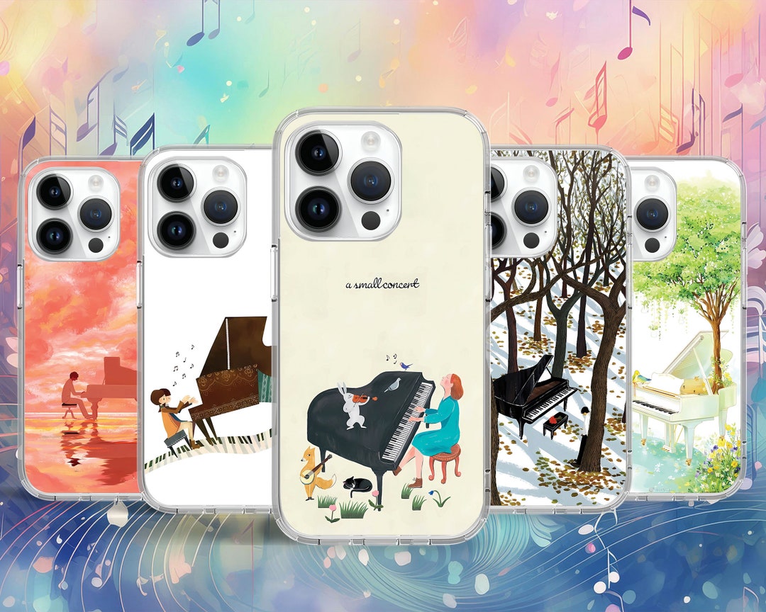 Music Piano Art Aesthetic Phone Case for iPhone Air 17 16 15 14 Pro Max ...