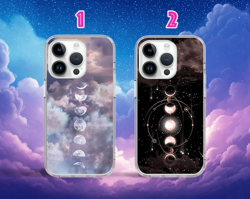 Moon Phases Aesthetic Full New Phone Case for iPhone Air 17 16 15 Pro ...