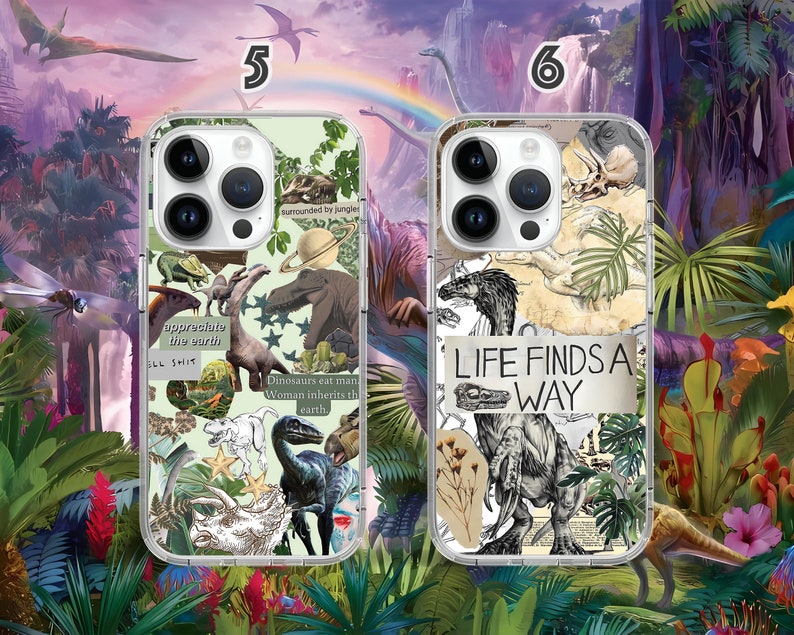 Dinosaur T-rex Aesthetic Phone Case for iPhone Air 17 16 15 14 Pro Max ...