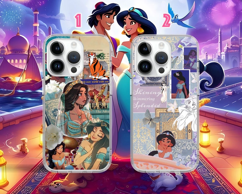 Princess Jasmine Aladdin Aesthetic Phone Case for iPhone Air 17 16 15 ...