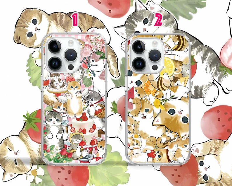 Cute Cat Lover Cartoon Kitty Phone Case for iPhone Air 17 16 15 14 Pro ...