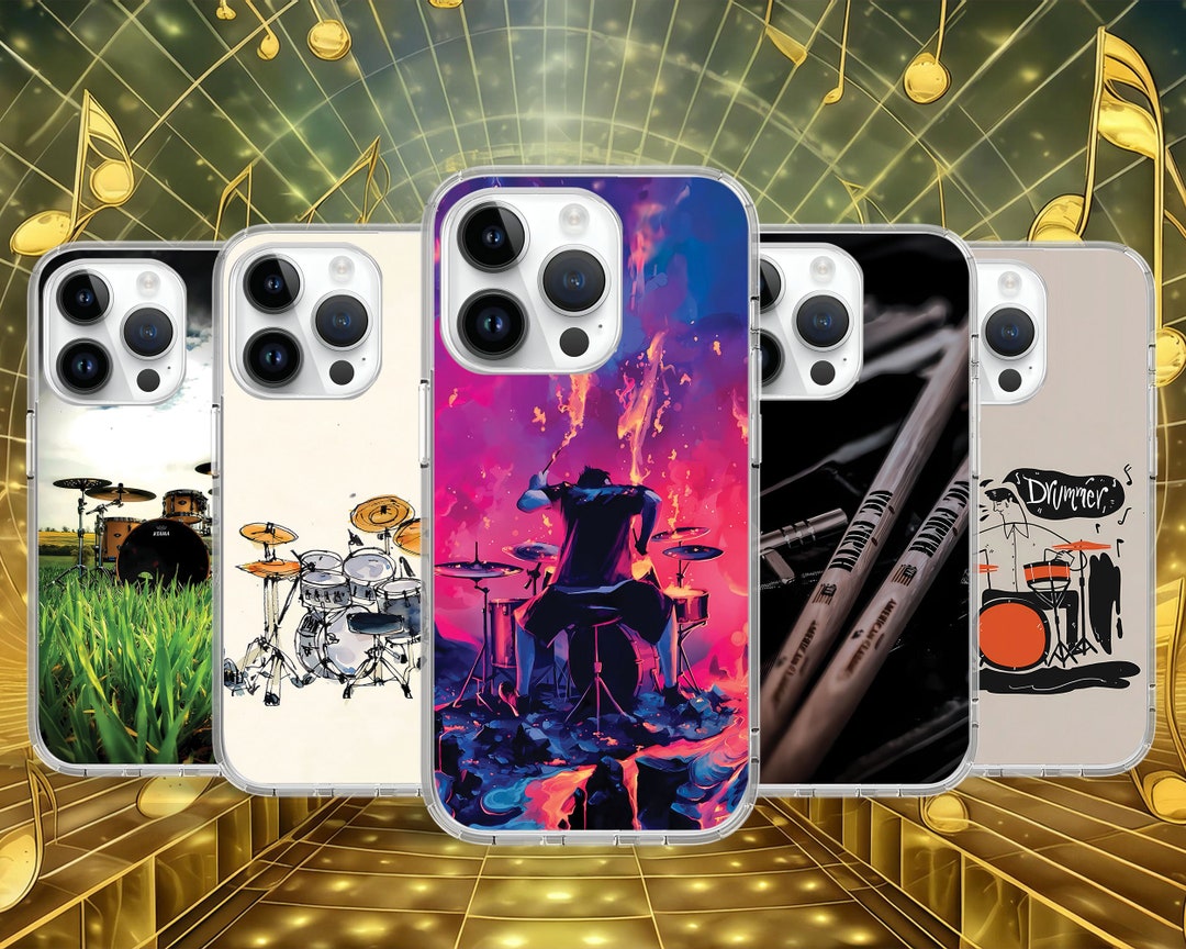 Drum Band Sound Art Music Phone Case for iPhone Air 17 16 15 14 Pro Max ...