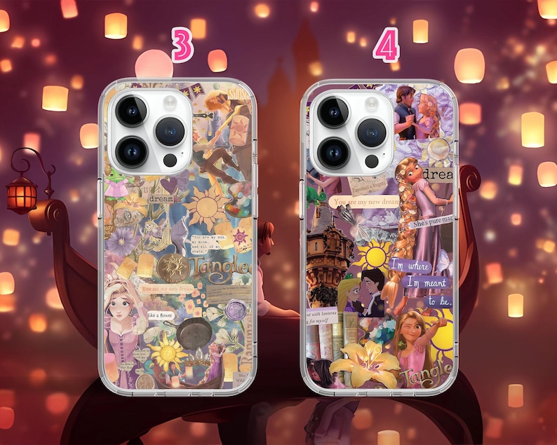 Tangled Rapunzel Princess Aesthetic Phone Case for iPhone Air 17 16 15 ...