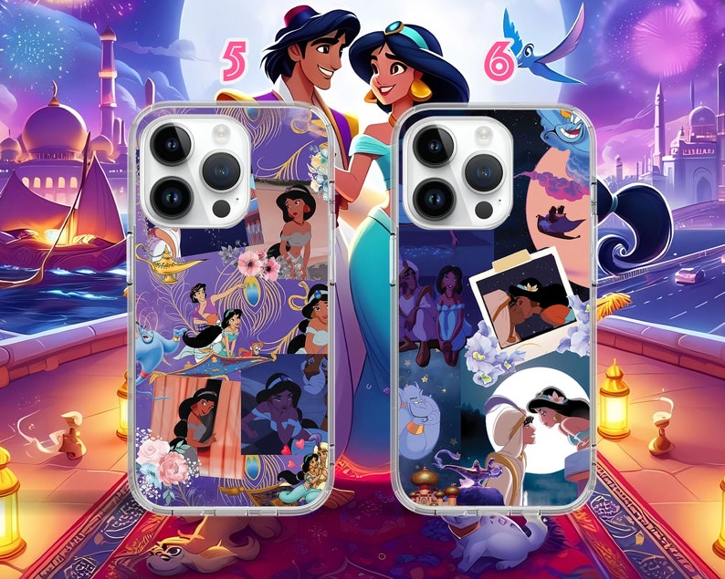 Princess Jasmine Aladdin Aesthetic Phone Case for iPhone Air 17 16 15 ...