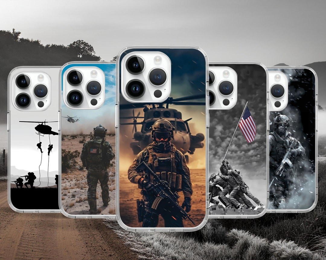 Military Army Soldier Phone Case for iPhone Air 17 16 15 14 13 Pro Max ...