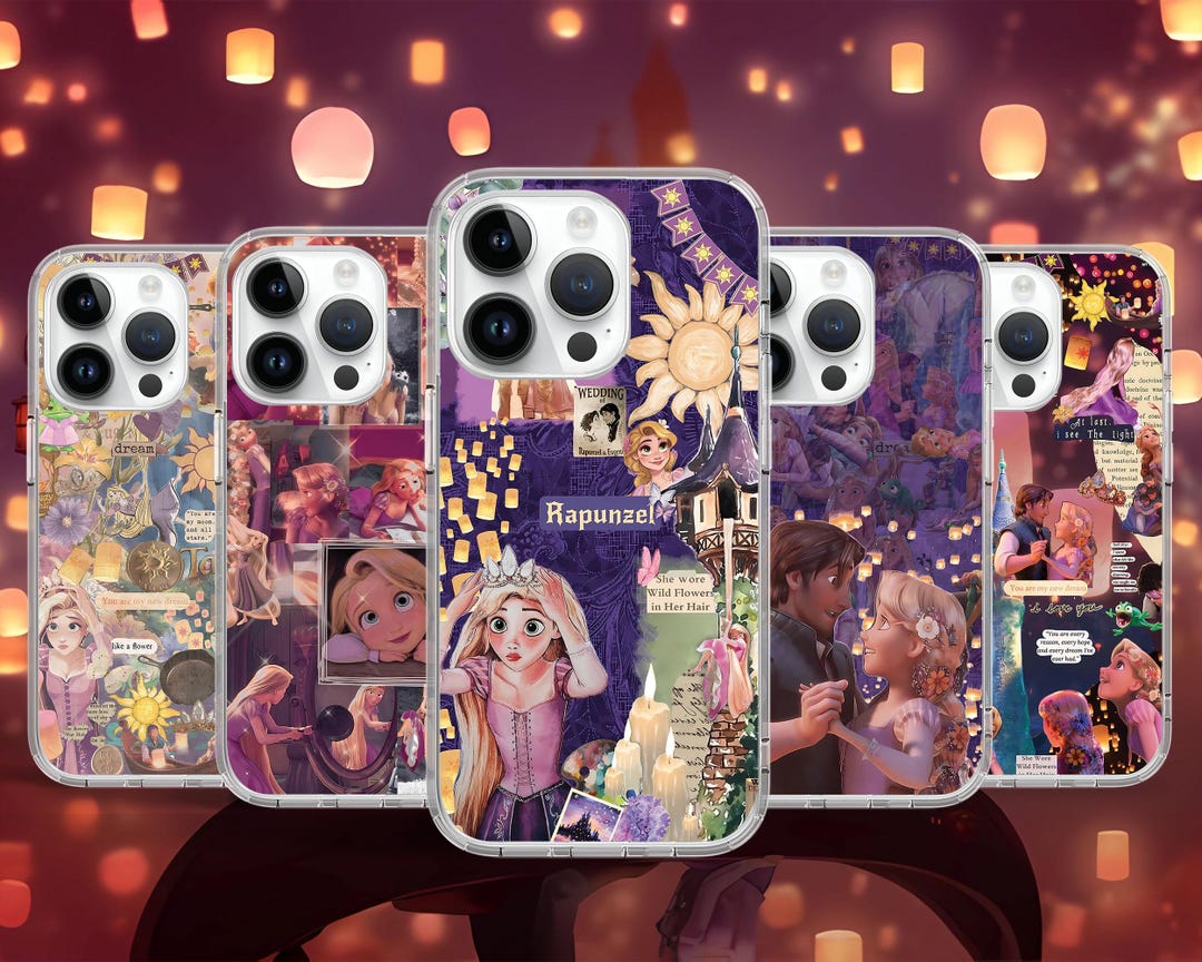 Tangled Rapunzel Princess Aesthetic Phone Case for iPhone Air 17 16 15 ...