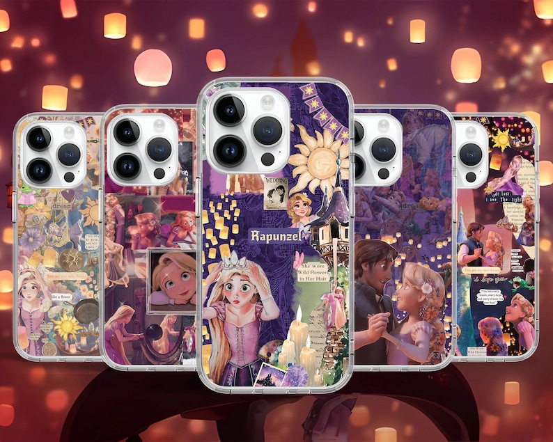 Tangled Rapunzel Princess Aesthetic Phone Case for iPhone Air 17 16 15 ...