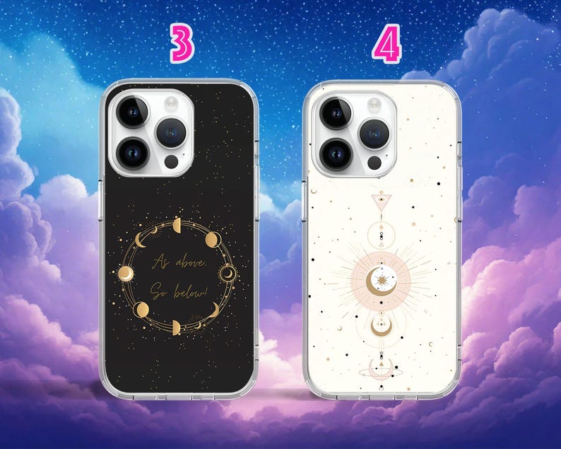 Moon Phases Aesthetic Full New Phone Case for iPhone Air 17 16 15 Pro ...