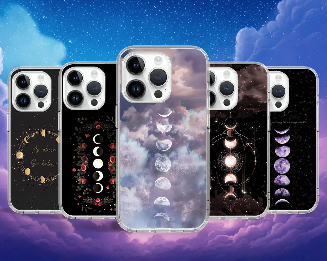 Moon Phases Aesthetic Full New Phone Case for iPhone Air 17 16 15 Pro ...