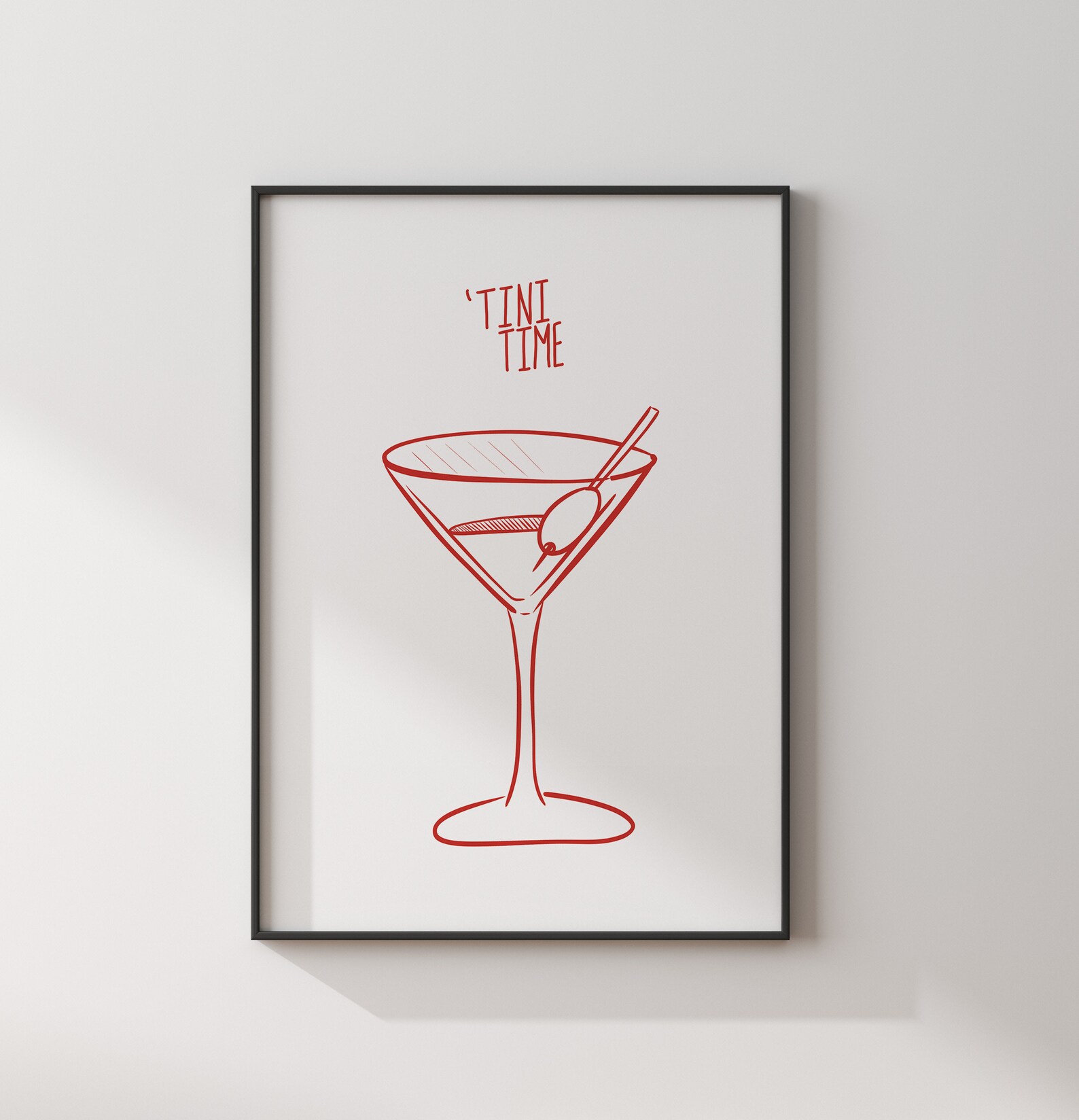Tini Time Martini Beverage Print Retro Cocktail Poster-alcohol Beverage ...