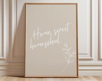 Homeschool Wall Decor, Homeschool Wall Art, Printable Home School ...