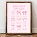 Christian Wall Art, Pink Wall Art Prints, Girls Room Wall Decor, Pink ...