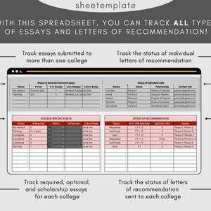 College Application Progress Tracker | Track Deadlines, Essays ...