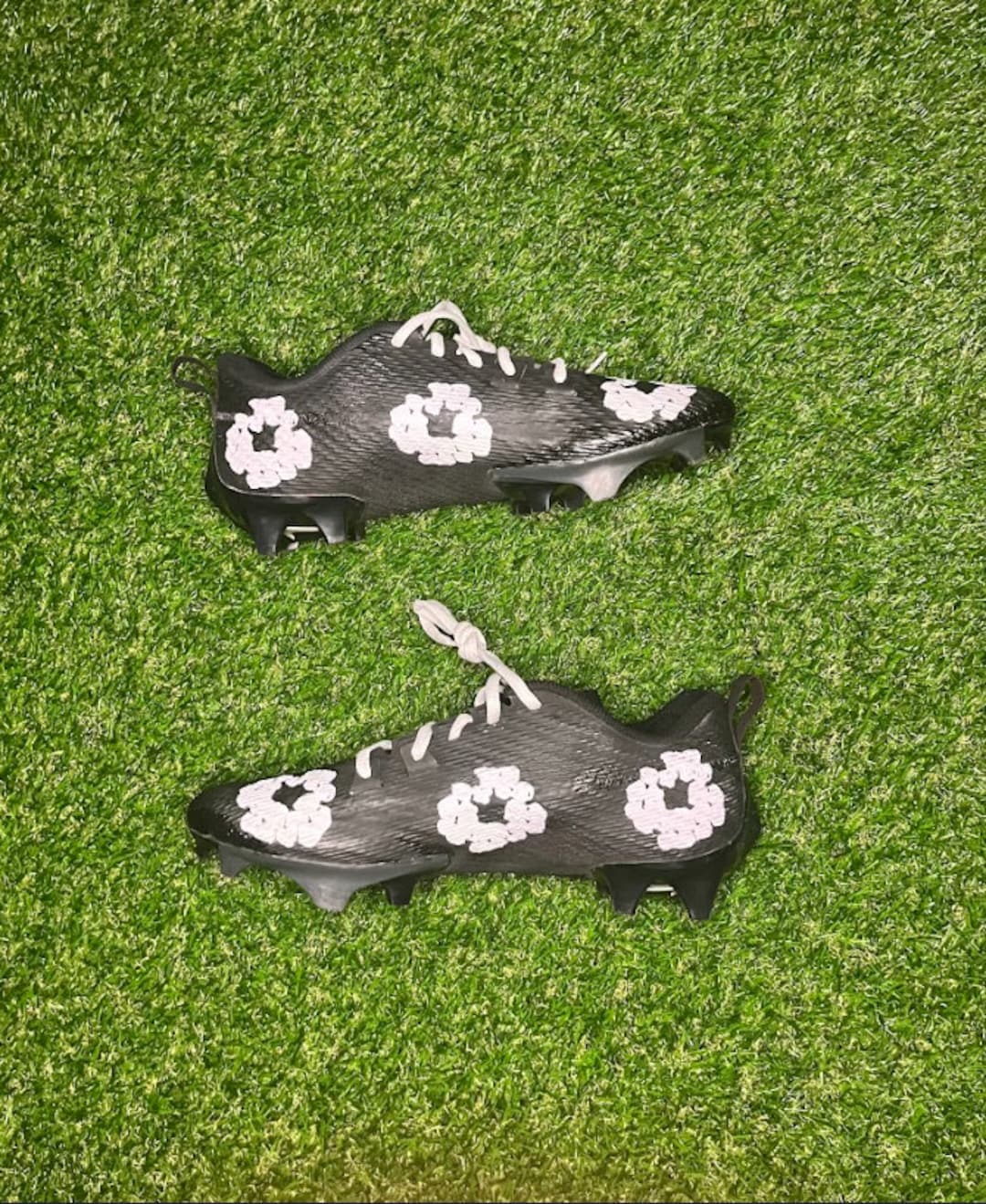 Custom Painted Cleats denim Tears - Etsy