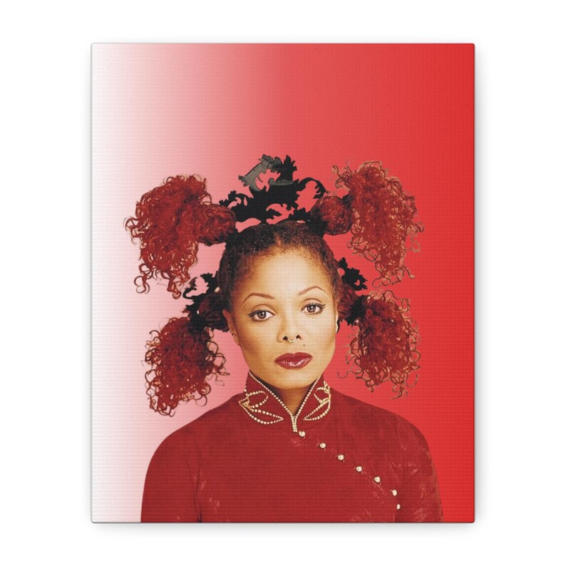 Canvas Wall Art, Janet Jackson Inspired, Print Poster Picture Decor, Home Office Bedroom Artwork ...