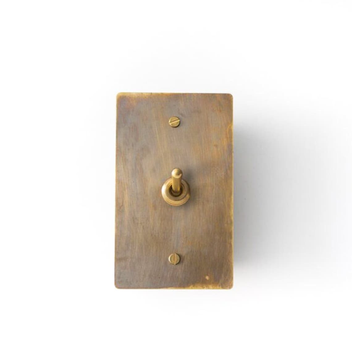 Light Switch With Antique Brass Plate - Etsy