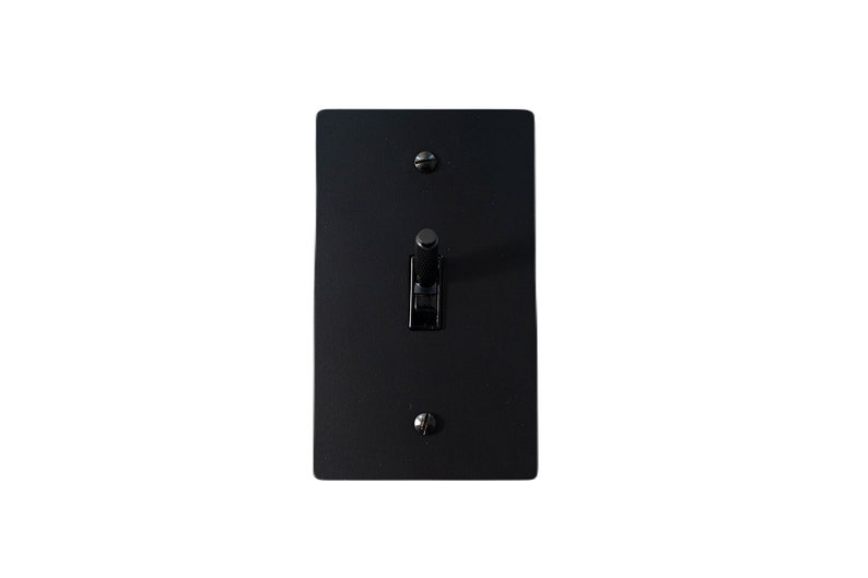Matte Black Light Switch - Solid Brass Plate - Etsy