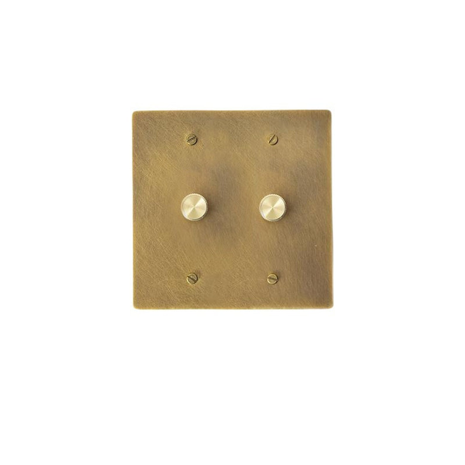 Aged Brass Dimmer Switch Plate Retro Rotary Light Control Single Pole ...