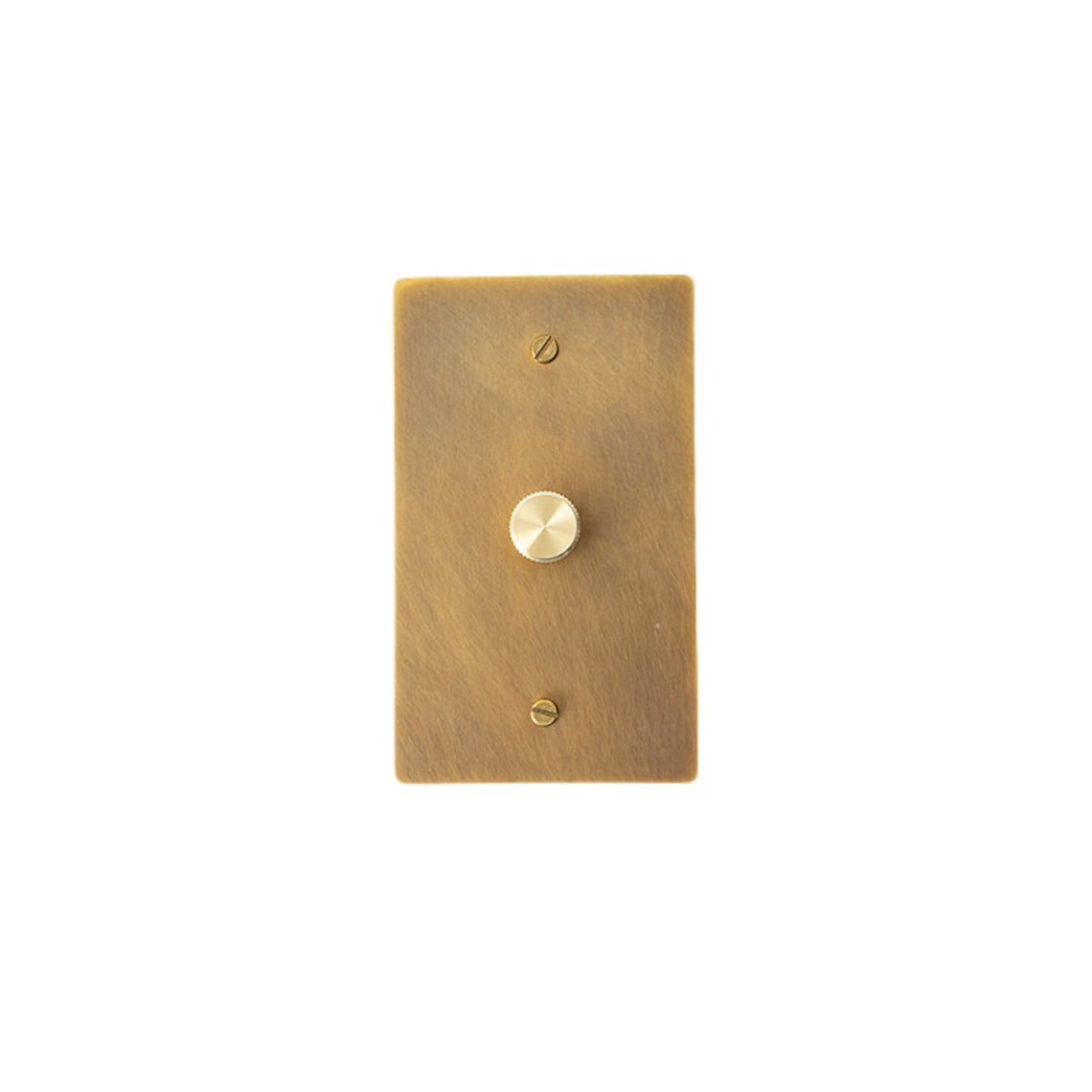 Aged Brass Dimmer Switch Plate Retro Rotary Light Control Single Pole ...