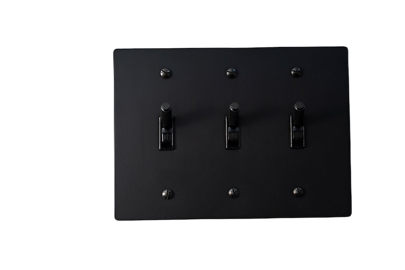 Modern Knurled Matte Black Toggle Switch - Etsy