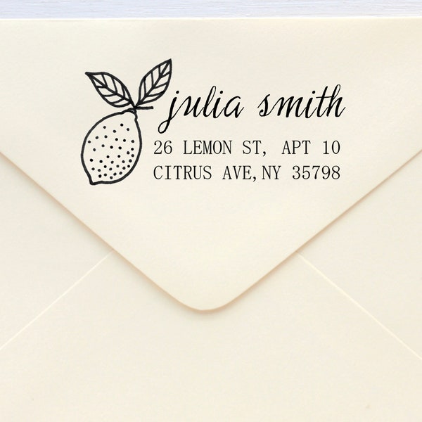 Lemon Rubber Stamp - Etsy