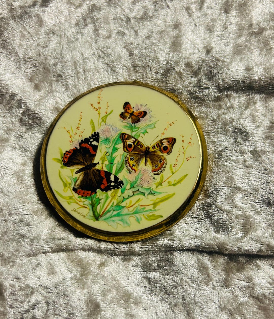 Vintage Stratton Butterfly Compact - Etsy