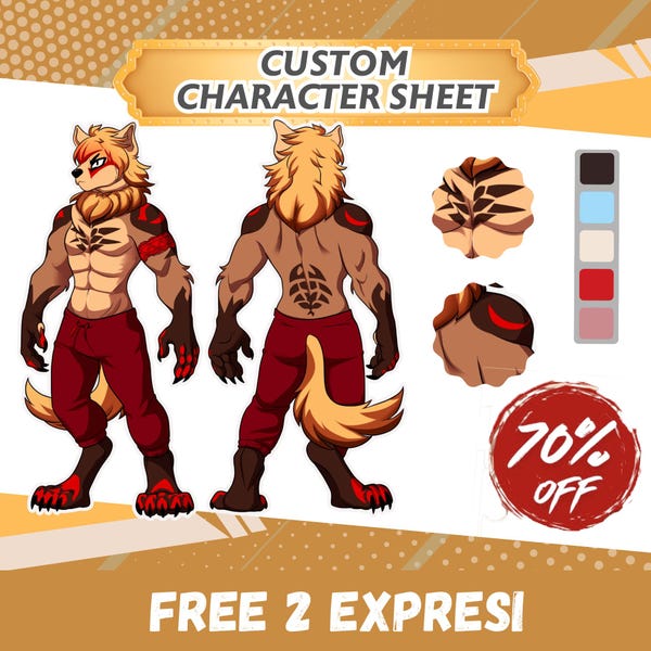 Furry Ref Sheet - Etsy
