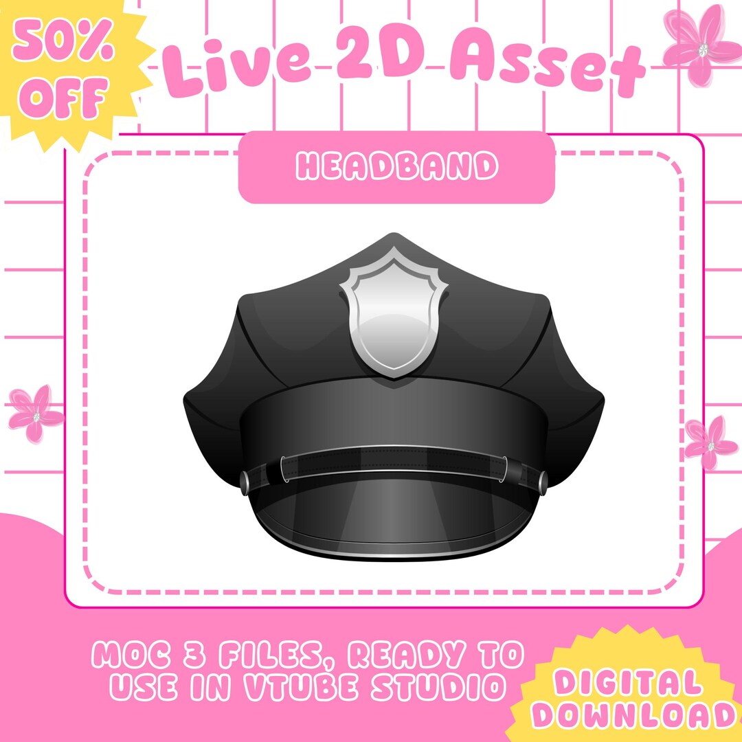 Vtuber Police Hat Asset: Animated Prop (live2d) - Etsy