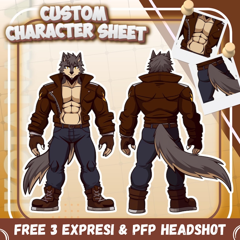 Custom Fursona Reference Sheet, Furry Character , Fursona Designs ...