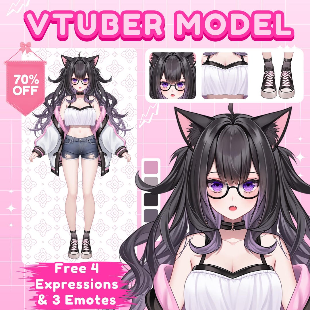 Vtuber Model Custom Female or Male | Live2d Model | Vtuber Design ...