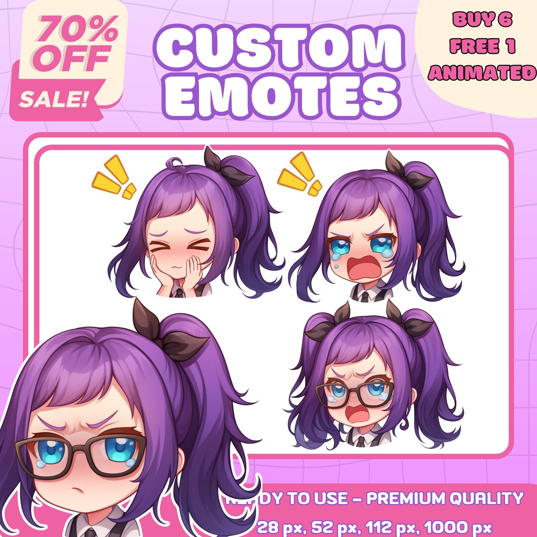 Custom Twitch Emotes Animated Emotes Twitch Emote for Streamer Cute ...