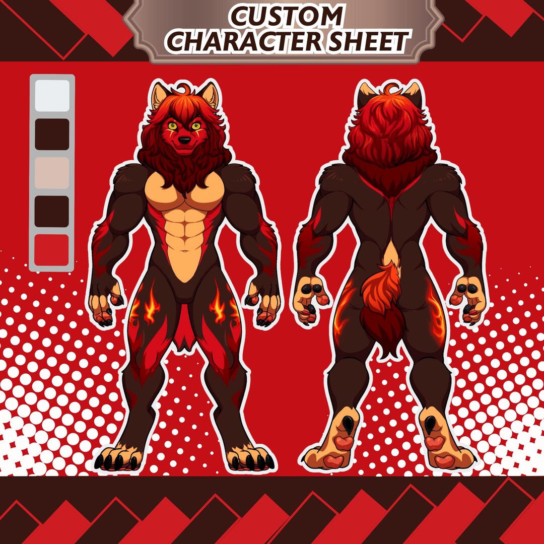 Comisión de ficha de referencia furry: Diseño personalizado de ...